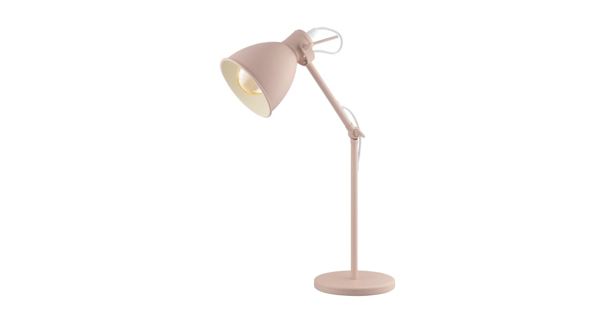 Eglo 49086A Priddy 17" Tall Arc Desk Lamp with Metal Shade | Ferguson Home