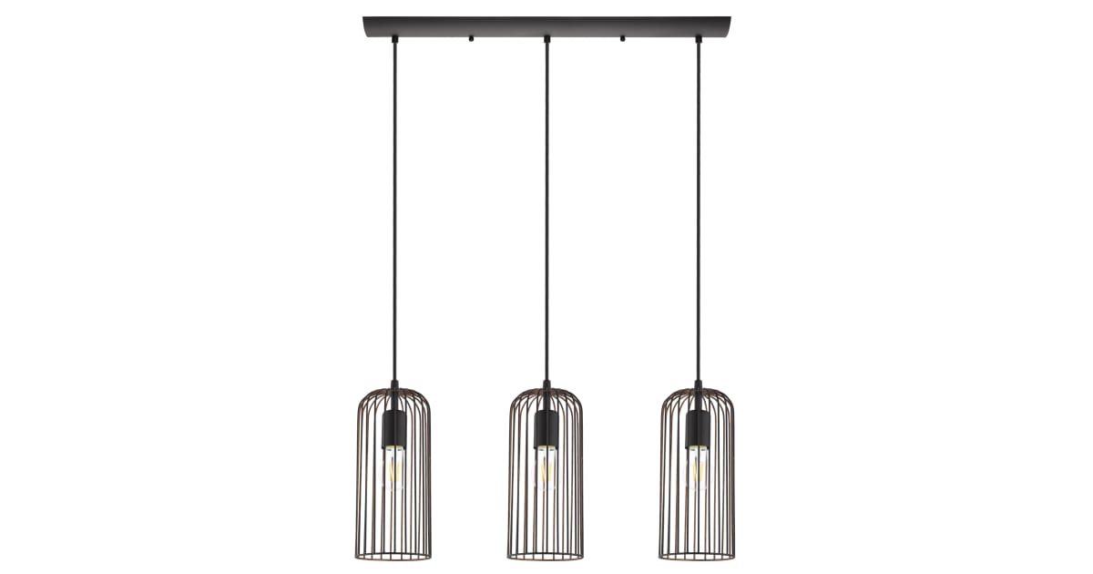 Eglo 49645A Roccamena 28" Wide Three Pendant Linear Fixture | Build.com