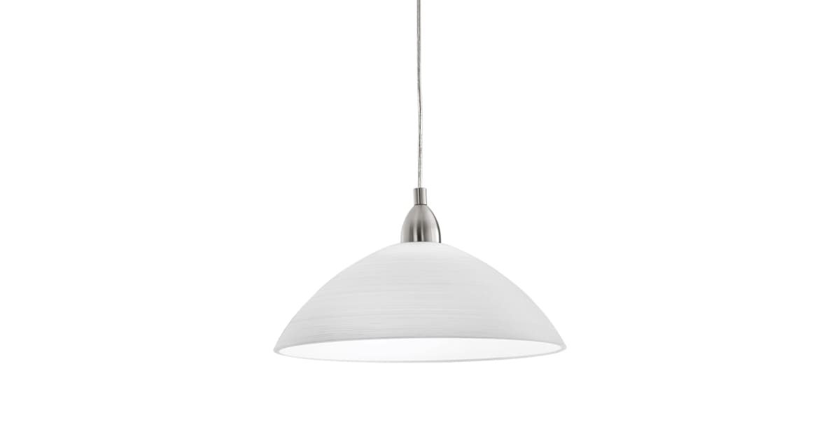 Eglo 88491A Lord 3 Single-Bulb Pendant with Wiped White Glass ...