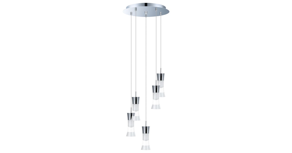 Eglo 94359A Pancento 14" Wide 5 Light Suspension Style LED Pendant with ...