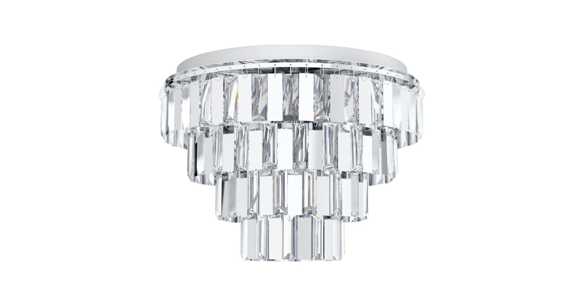 Eglo 99093A Erseka 7 Light 20" Wide Flush Mount Waterfall Ceiling ...