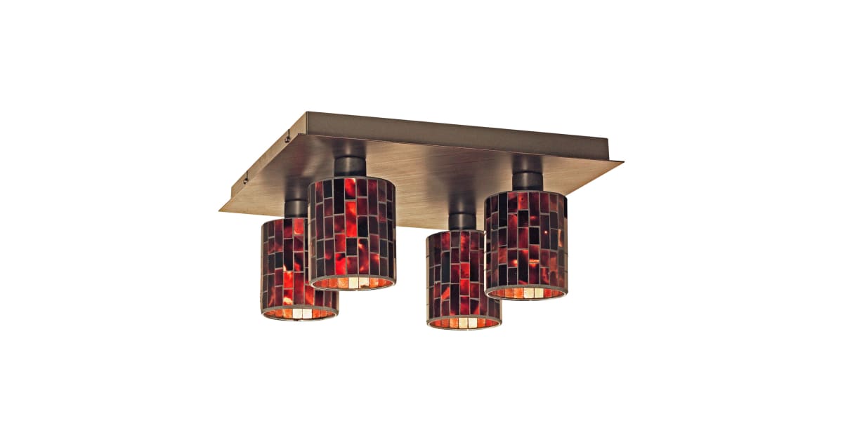 Eglo 88822A 4 Light Flush Mount Ceiling Fixture from the Troya ...