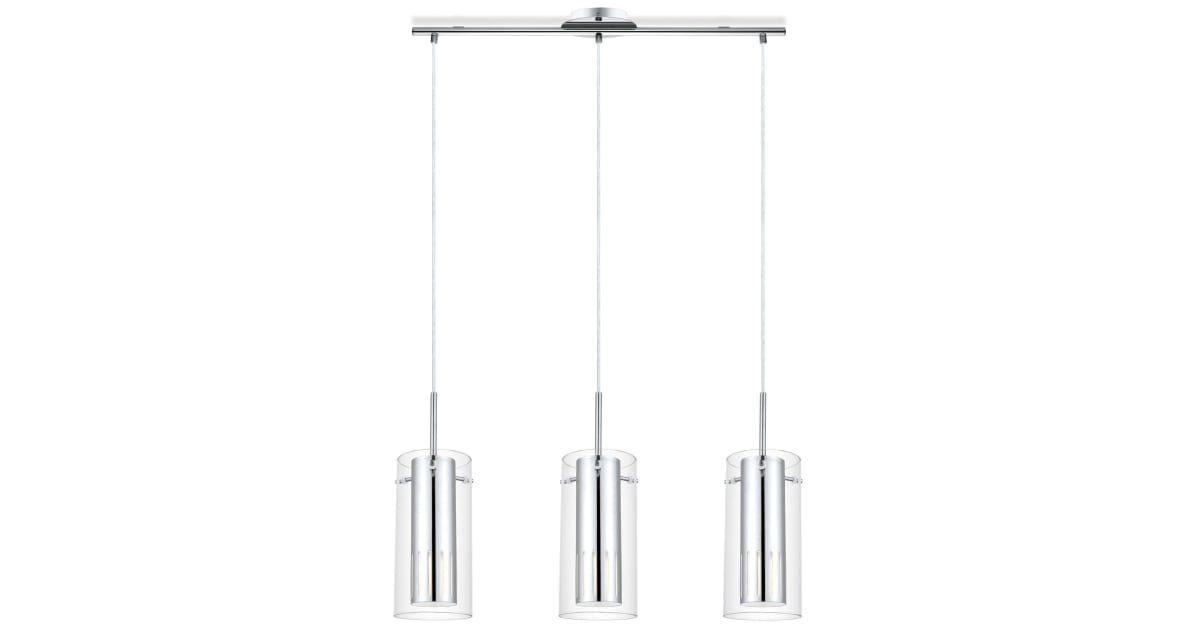 Eglo 91327A Pinto 1 3x50W Trestle Light in Chrome Finish | Ferguson Home