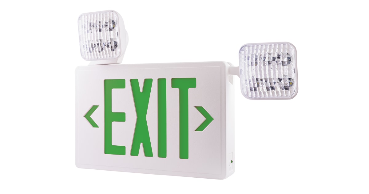 Elco EE94HG 22" Wide LED Exit Sign with Adjustable Emergency Light ...