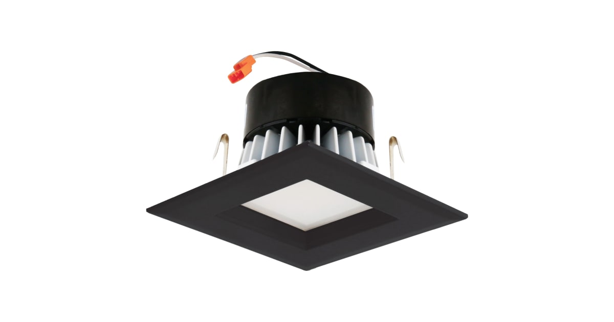 Elco EL442CT3BB 4" Integrated LED Square Reflector Recessed Trim - 750 ...