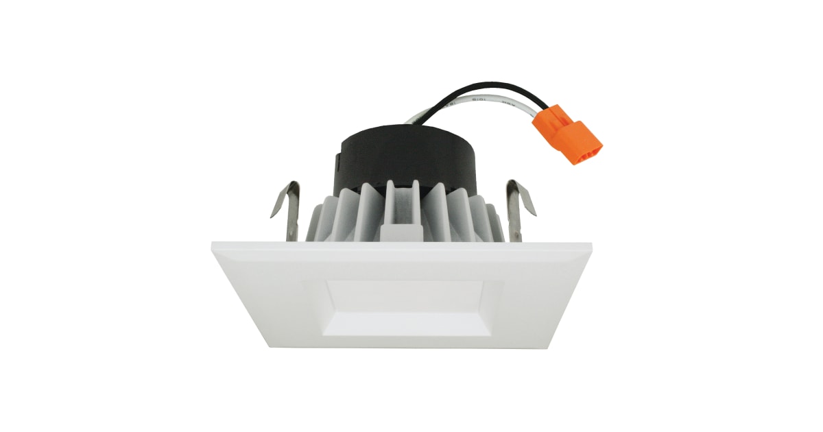 Elco EL442CT5W 4" Integrated LED Square Reflector Recessed Trim - 850 ...