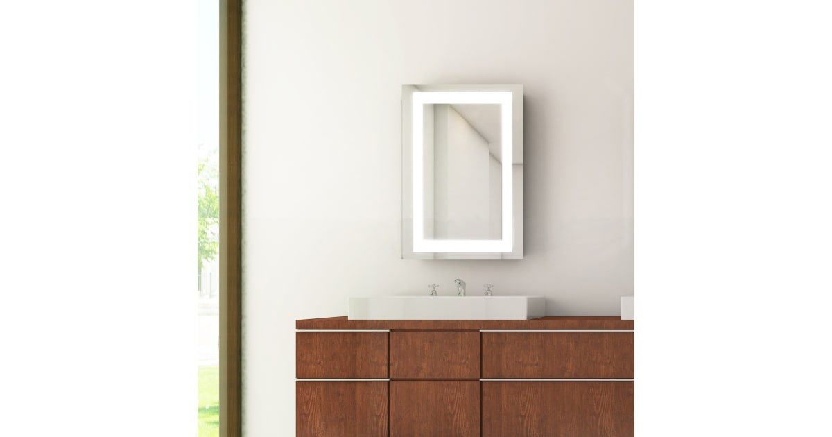 Electric Mirror AMB-2330-LT Ambiance 23-1/4" x 30" Lighted Frameless ...