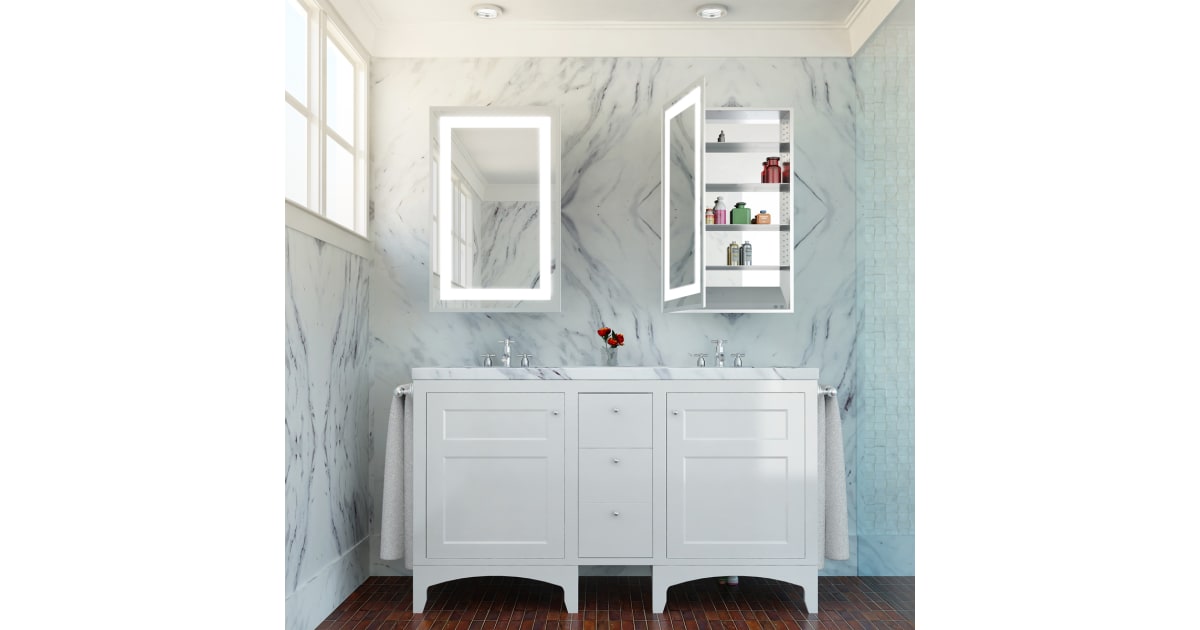 Electric Mirror AMB-2340-LT Ambiance 23-1/4" x 40" Lighted Frameless ...