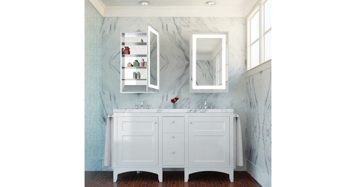 Electric Mirror AMB-2340-RT Ambiance 23-1/4" x 40" Lighted Frameless ...