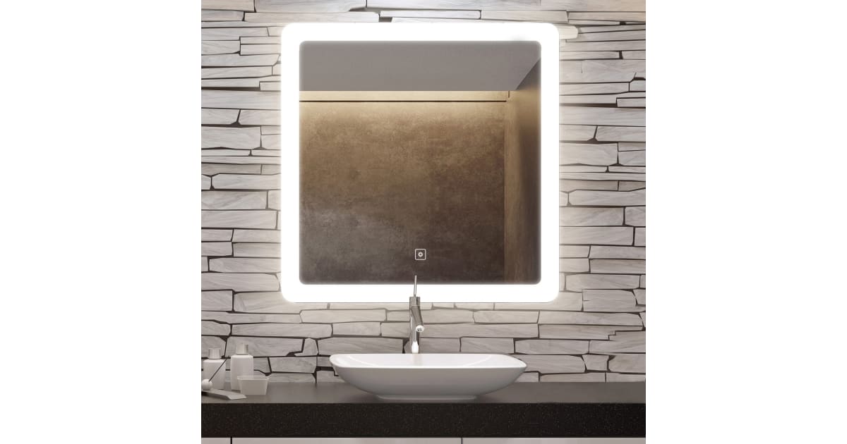 Electric Mirror EYL-3636-KG Eyla with Keen 36" W x 36" H Rectangular ...