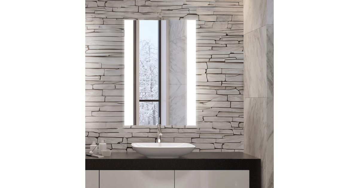 Electric Mirror NOV-2436 Novo 24" W x 36" H Rectangular Frameless ...