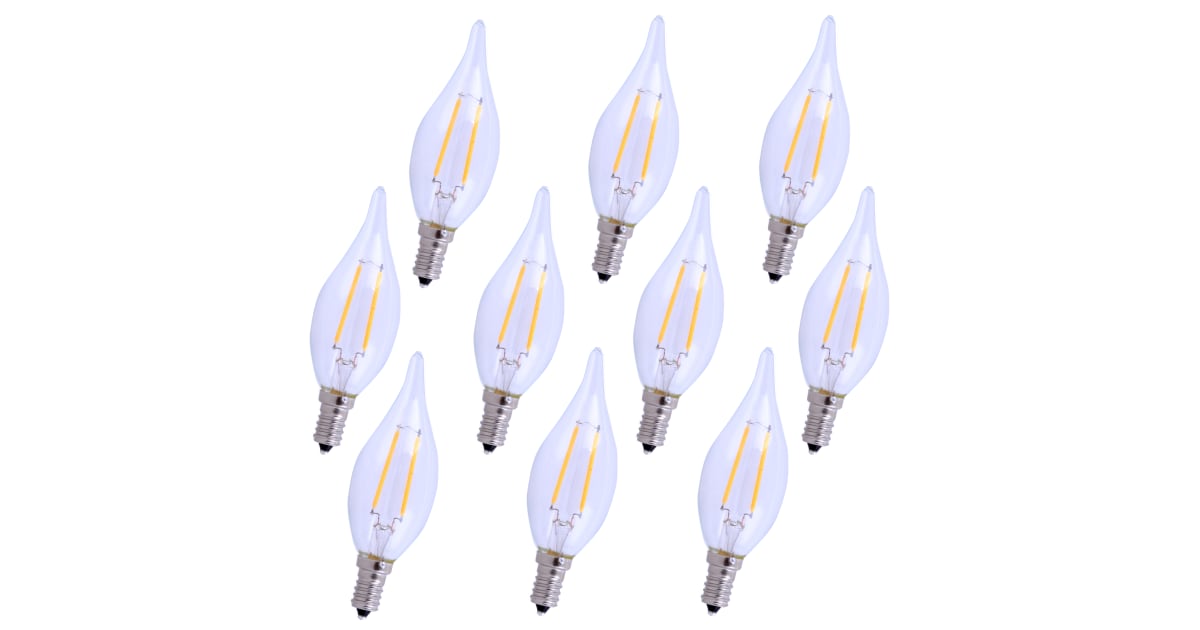 Elegant Lighting E12LED104-10PK Elitco 2.5 Watt Dimmable Candelabra ...