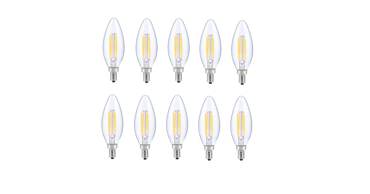 Elegant Lighting E12LED105-10PK 6 Watt Candelabra (E12) B10 LED Bulb ...