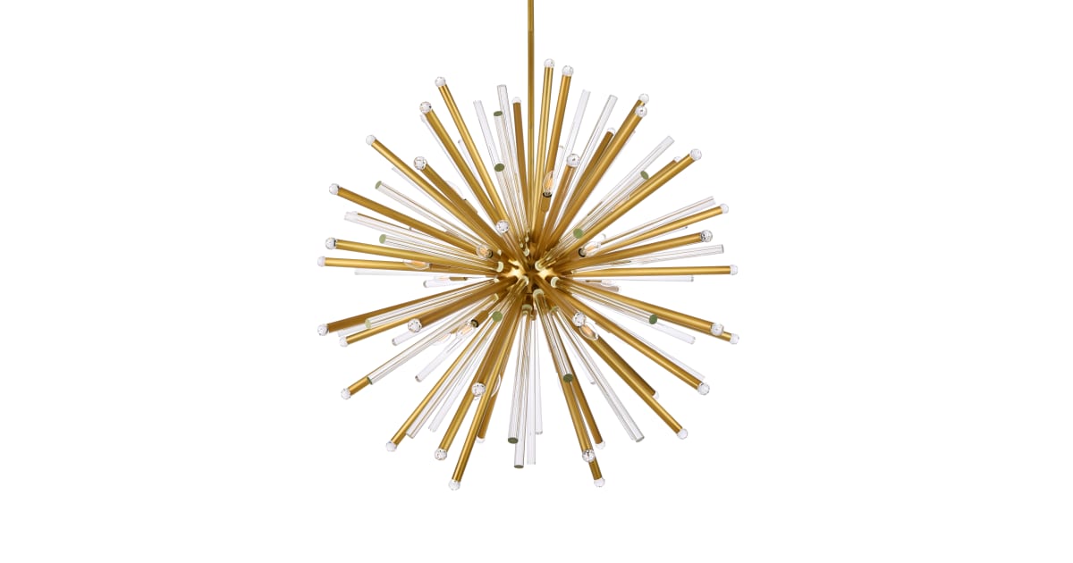 Elegant Lighting 1141G48BB Maxwell 21 Light 48" Wide Crystal Sputnik ...