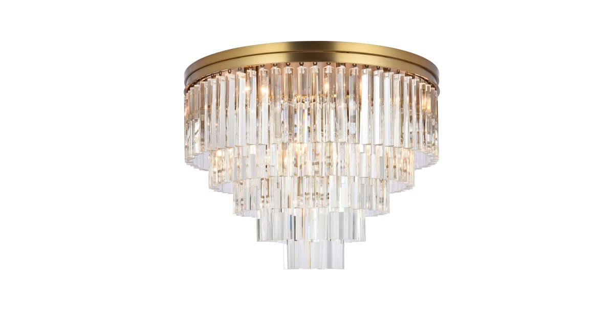 Elegant Lighting 1201F32SG/RC Sydney 17 Light 32" Wide Flush Mount ...