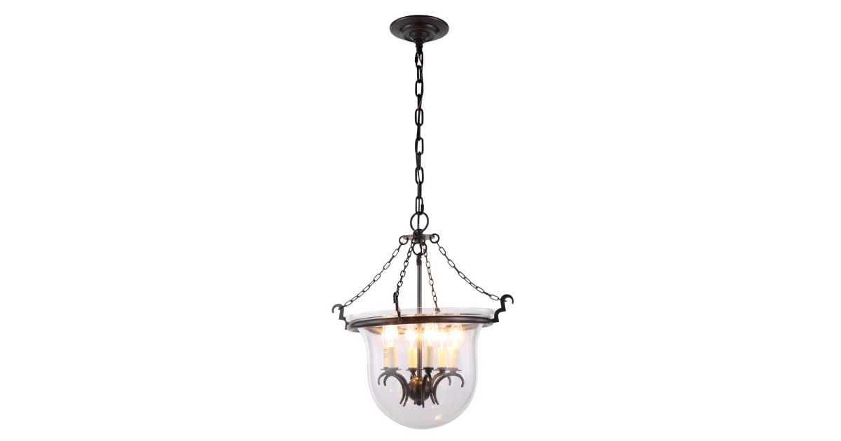 Elegant Lighting 1426F18BZ Seneca 18" Wide 6 Light Pendant from the ...