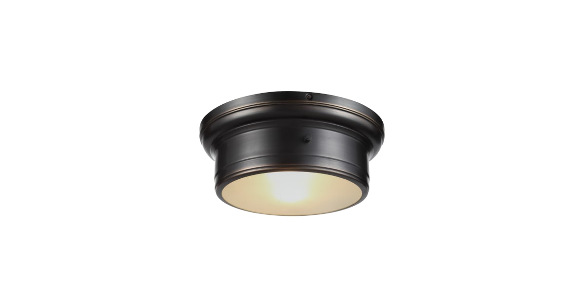 Elegant Lighting 1428F11BZ Sansa 11.5" Wide 2 Light Flush Mount Ceiling ...