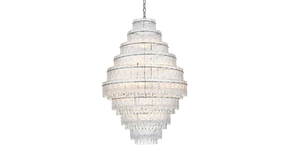 Elegant Lighting 1780D36C Emilia 27 Light 36" Wide Crystal Chandelier ...