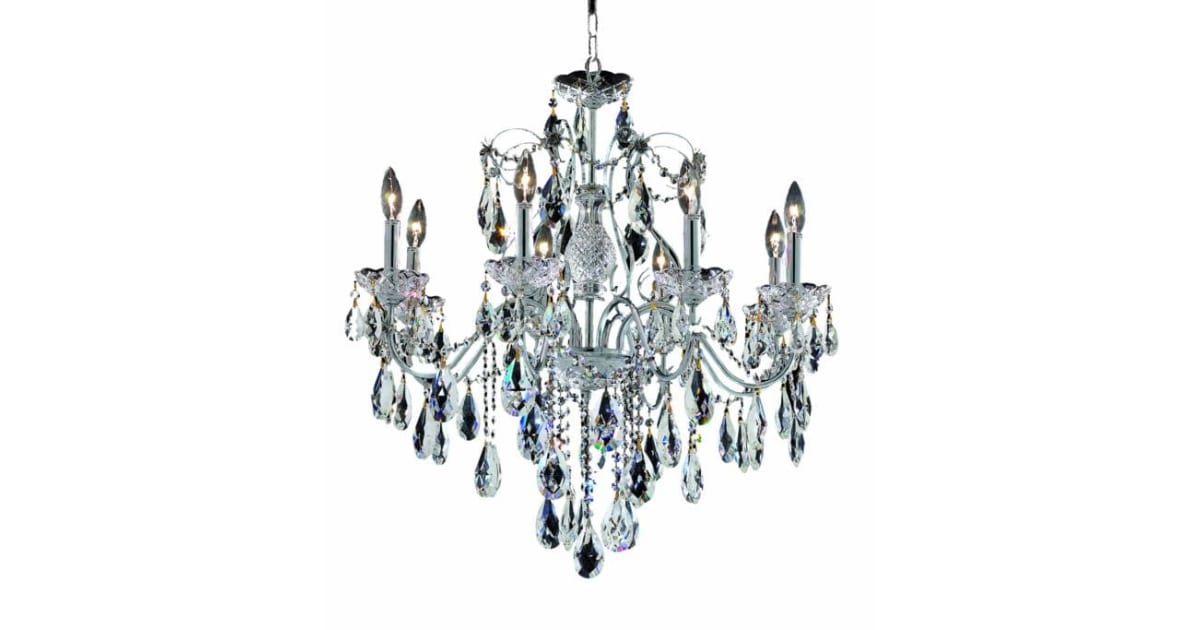 Elegant Lighting 2016D26C/RC St. Francis 6 Light 26" Wide Crystal ...
