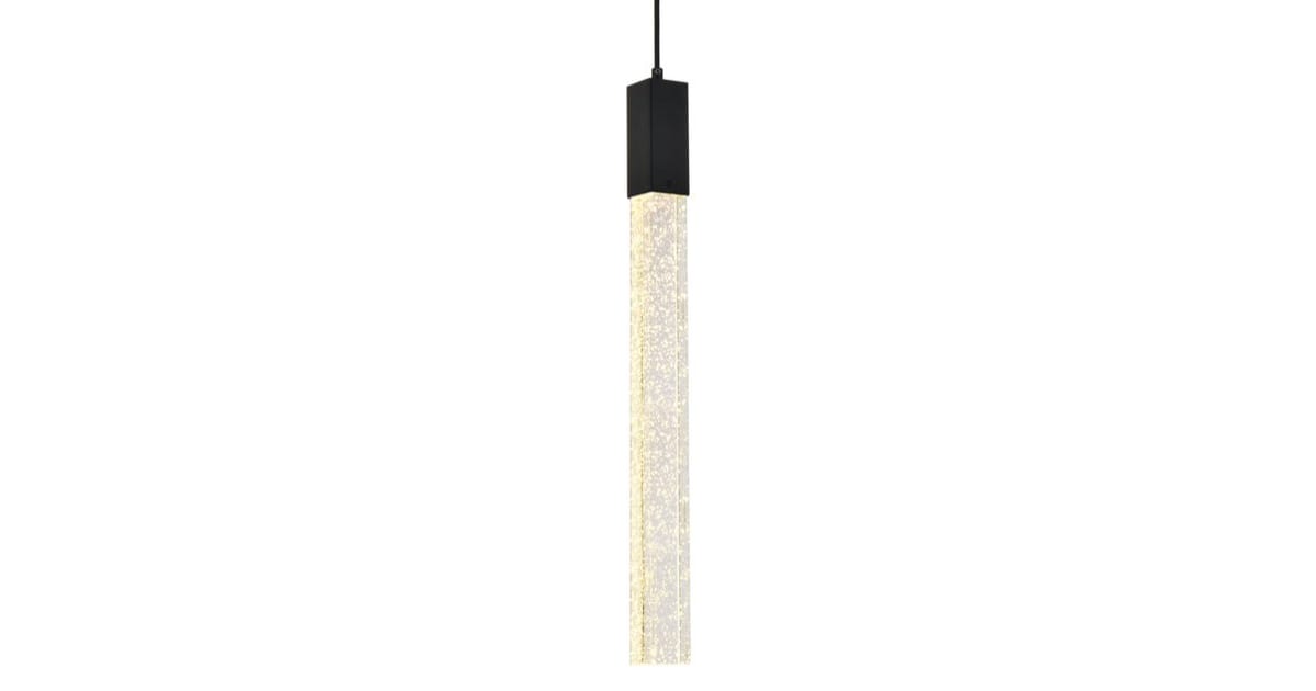 Elegant Lighting 2066D5BK Weston 5" Wide LED Crystal Mini Pendant with ...