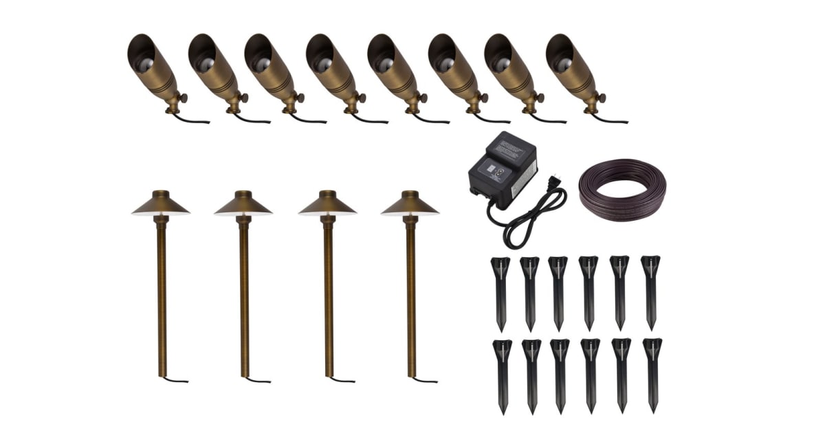 Elegant Lighting KIT40804 Landscape Lighting Set with 8 Accent Lights ...