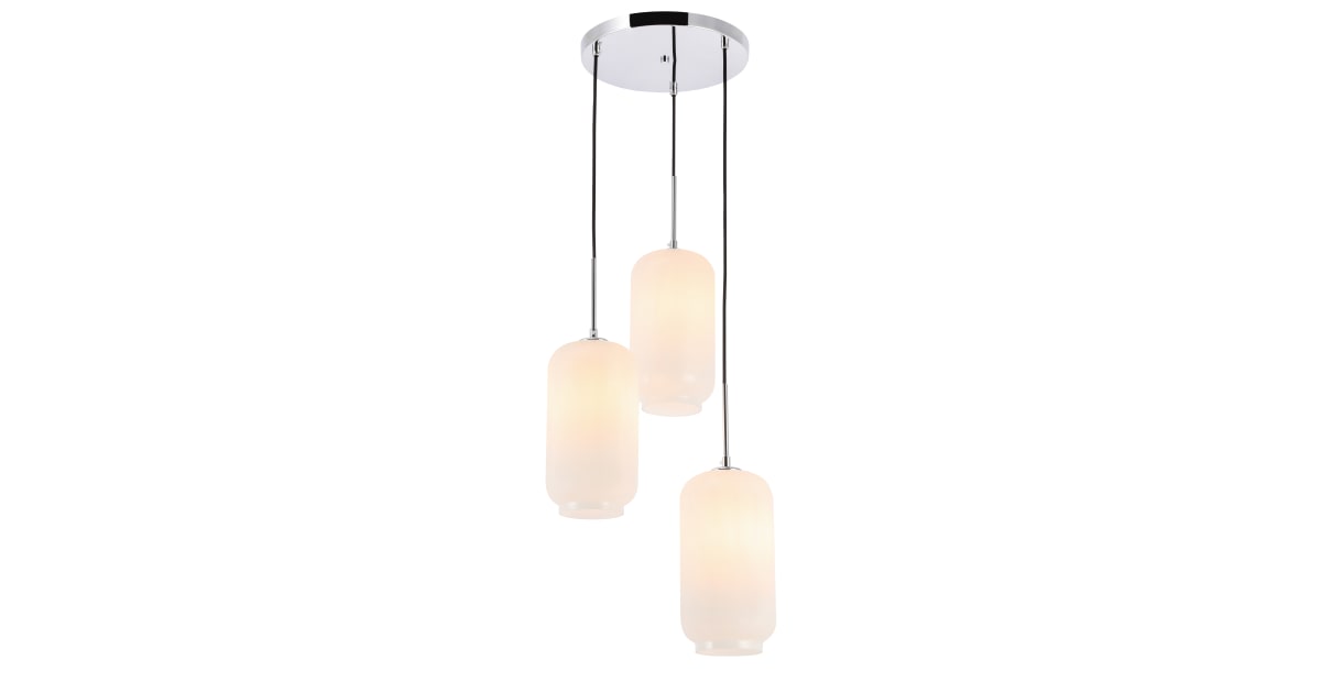 Elegant Lighting LD2279C Collier 3 Light 16" Wide Multi Light Pendant ...