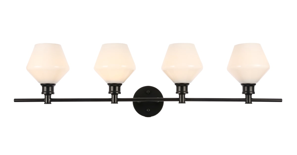 Elegant Lighting LD2321BK Gene 4 Light 38" Wide Vanity Light | Ferguson ...