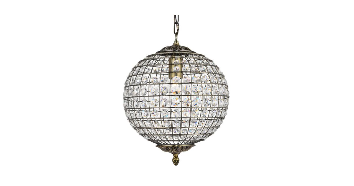 Elegant Lighting LD5025 Earlene 12" Wide Crystal Pendant with Clear ...