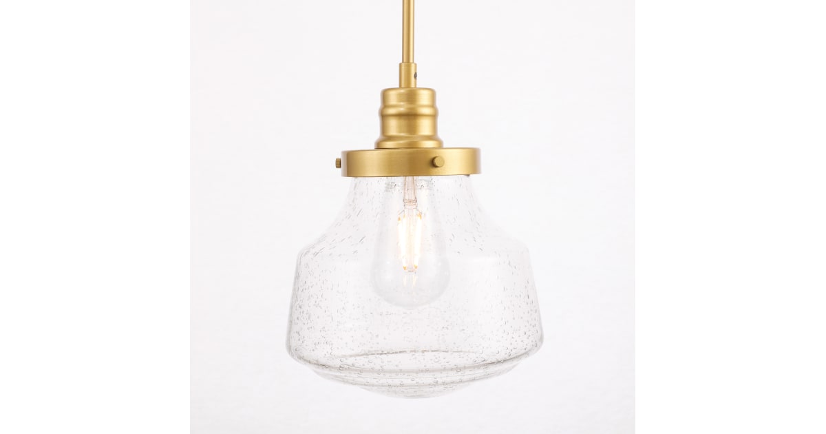 Elegant Lighting LD6254BR Lyle Single Light 8" Wide Mini Pendant with ...