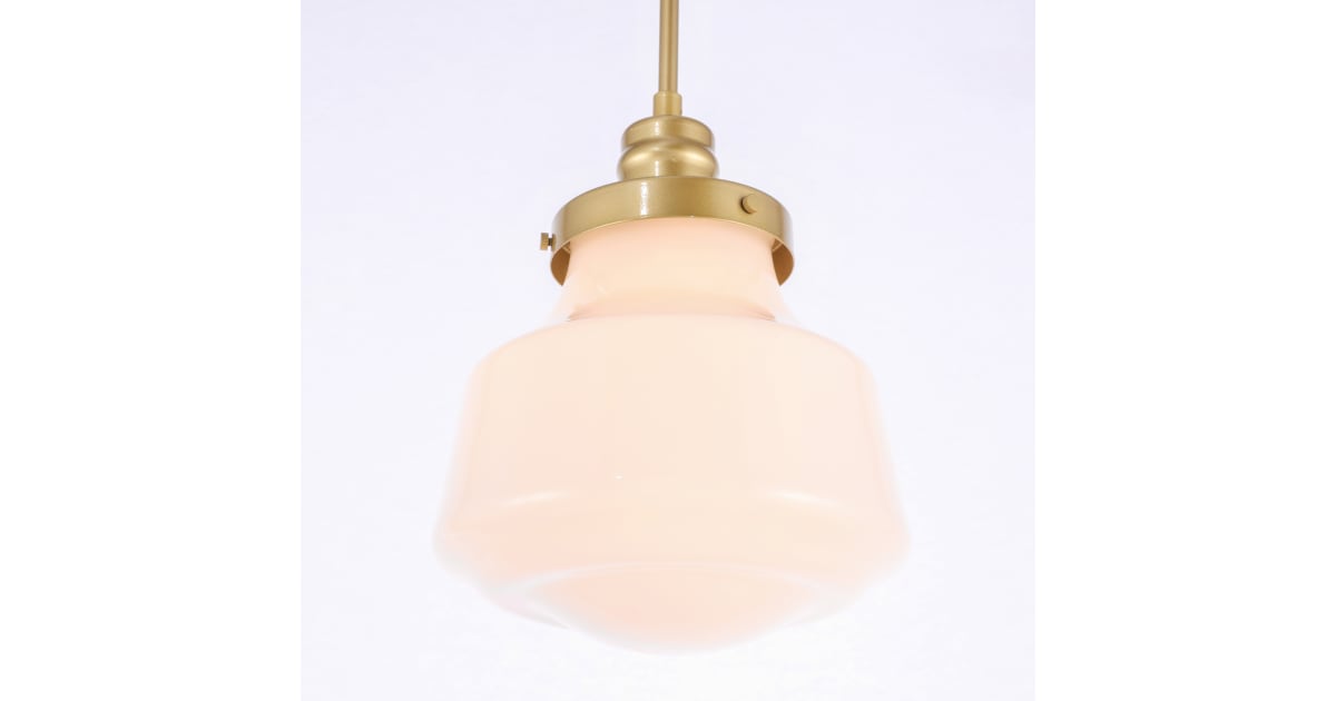 Elegant Lighting LD6257BR Lyle Single Light 8" Wide Mini Pendant with ...