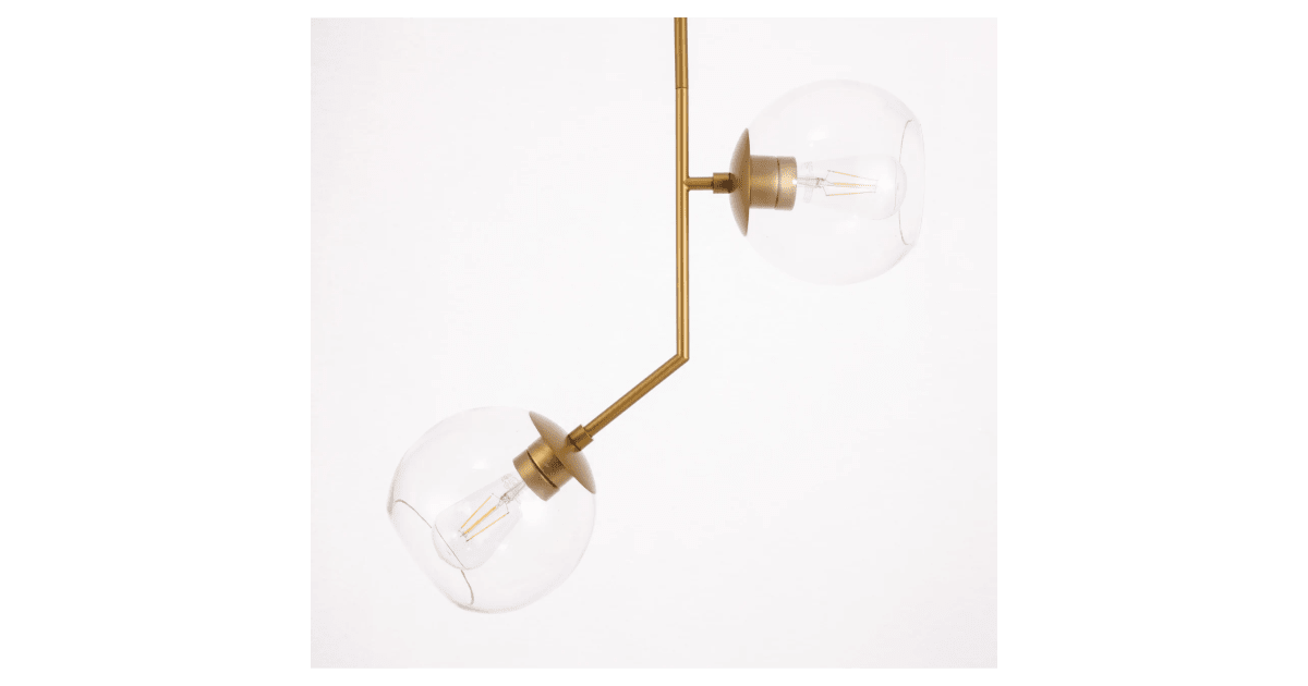 Elegant Lighting LD8040D8BR Ryland 2 Light 21" Wide Multi Light Pendant ...