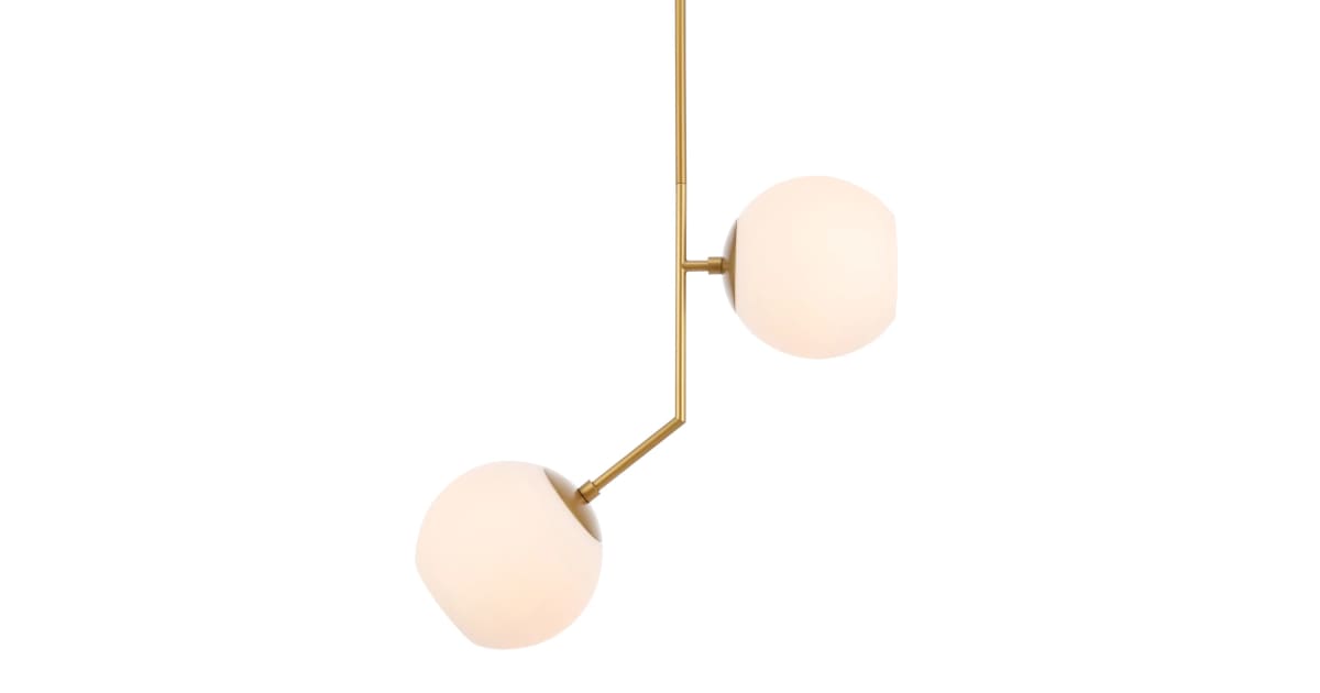 Elegant Lighting LD8052D8BR Ryland 2 Light 21" Wide Multi Light Pendant ...