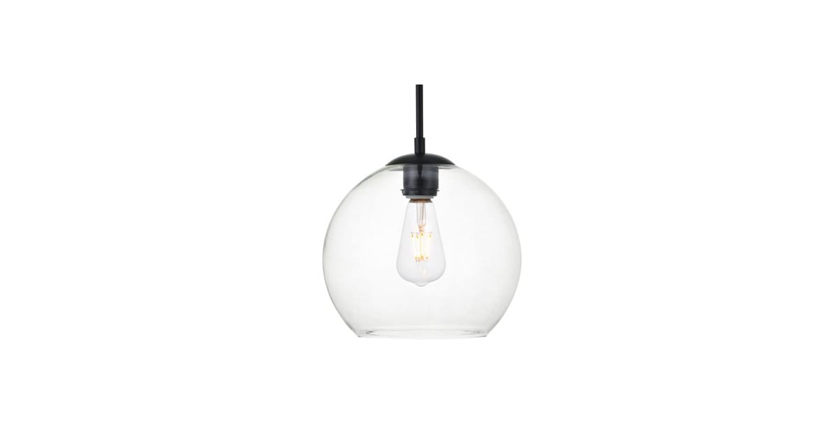 Elegant Lighting LDPG2212BK Baxter 10" Wide Plug-In Mini Pendant with ...
