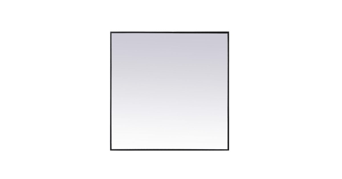 Elegant Lighting MR44242BK Eternity 42" W x 42" H Transitional Square ...
