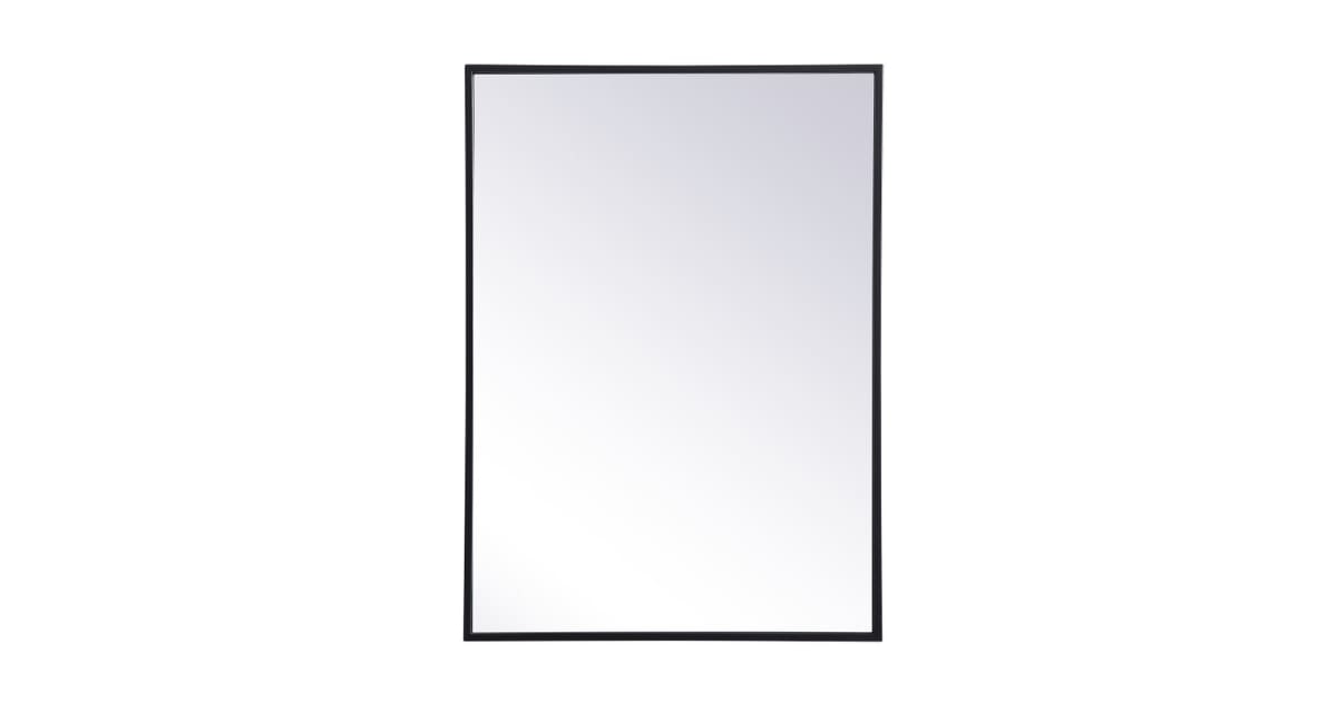 Elegant Lighting MR572028BLK Wyn 20" x 28" Framed Single Door Medicine ...