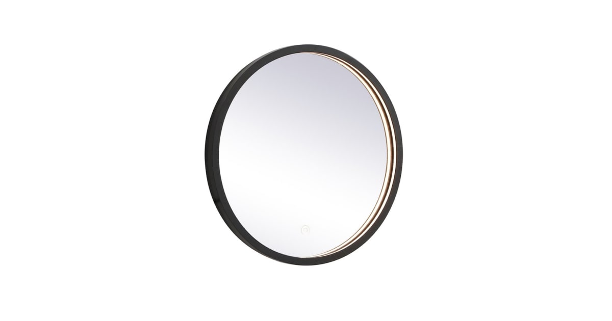Elegant Lighting MRE6018BK Pier 18" Diameter Modern Circular Aluminum ...