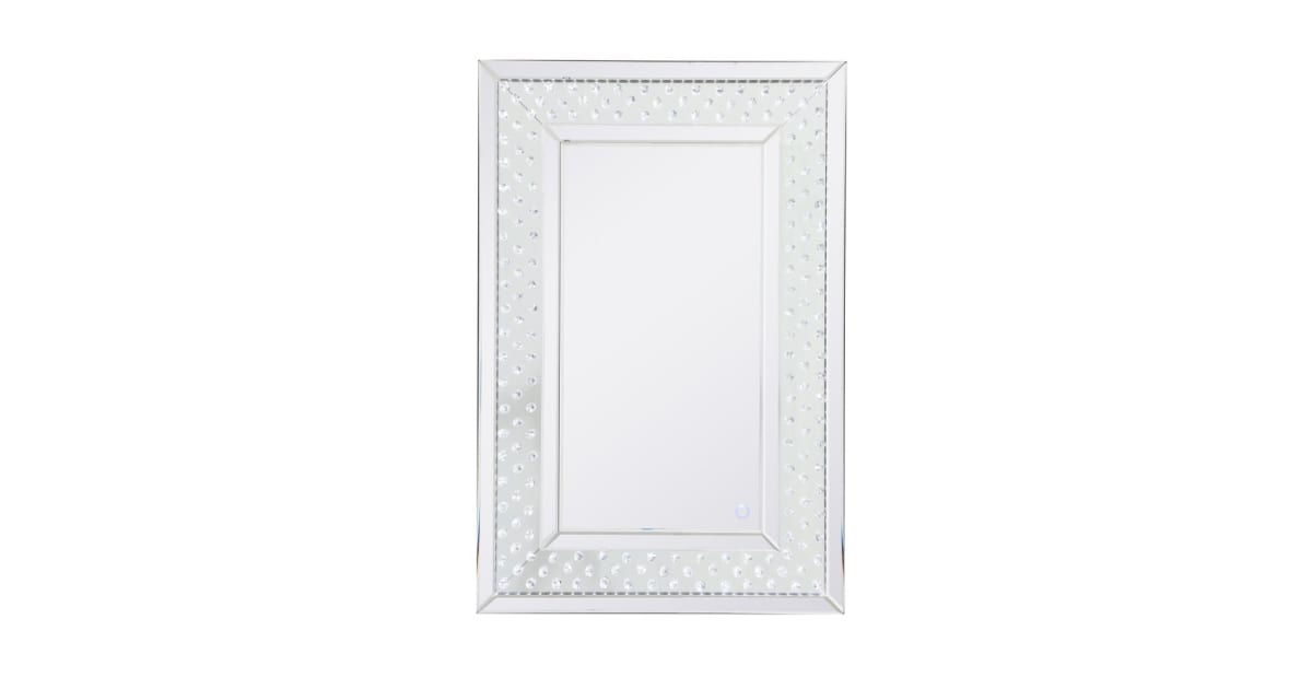 Elegant Lighting MRE92436 Raiden 24" W x 36" H Transitional Rectangular ...