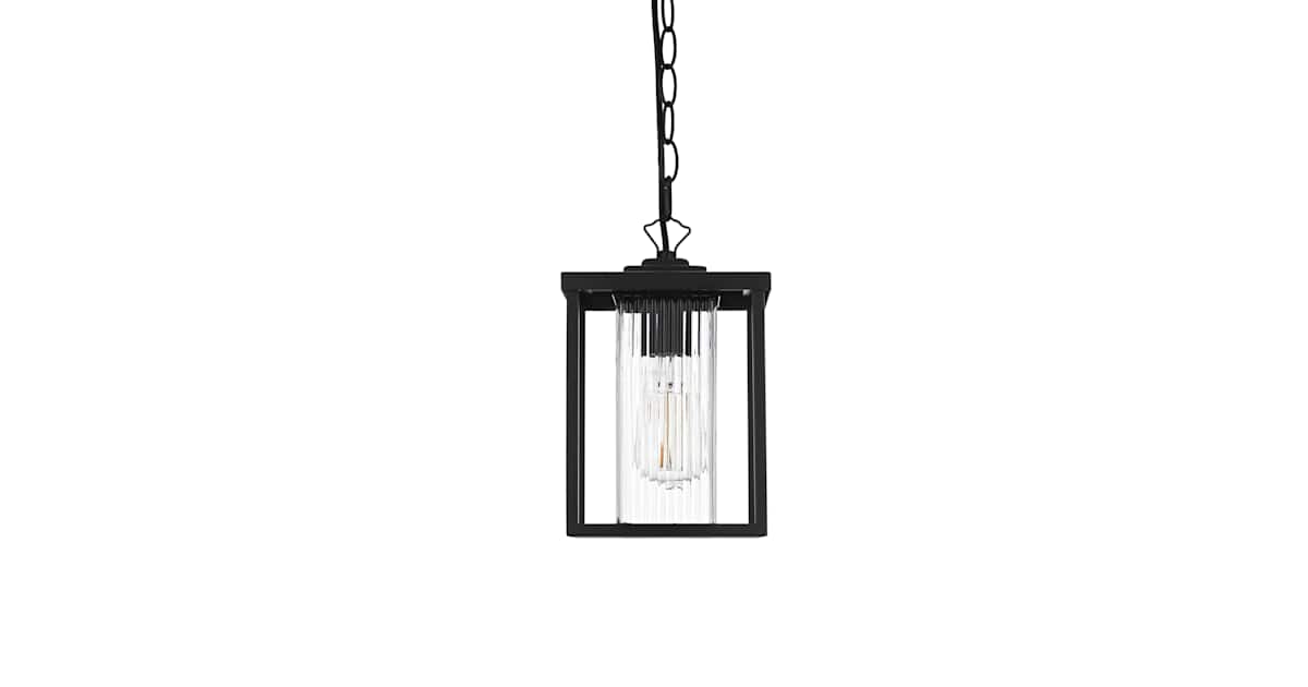 Elegant Lighting OD302H11BK Dover 7" Wide Outdoor Mini Pendant ...