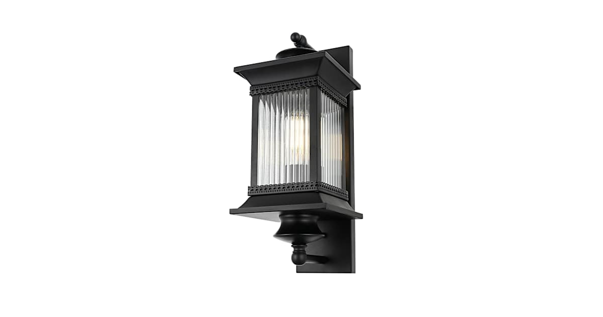 Elegant Lighting OD316W19BK Collins 19" Tall Outdoor Wall Sconce ...