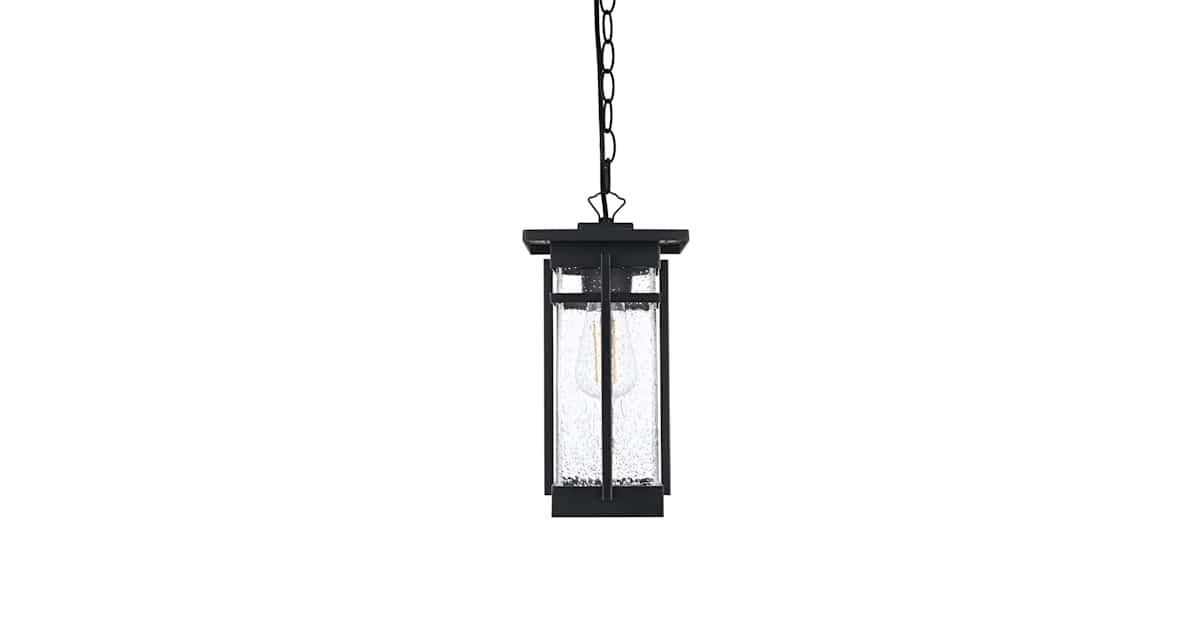 Elegant Lighting OD321H14BK Livingston 7" Wide Outdoor Mini Pendant ...