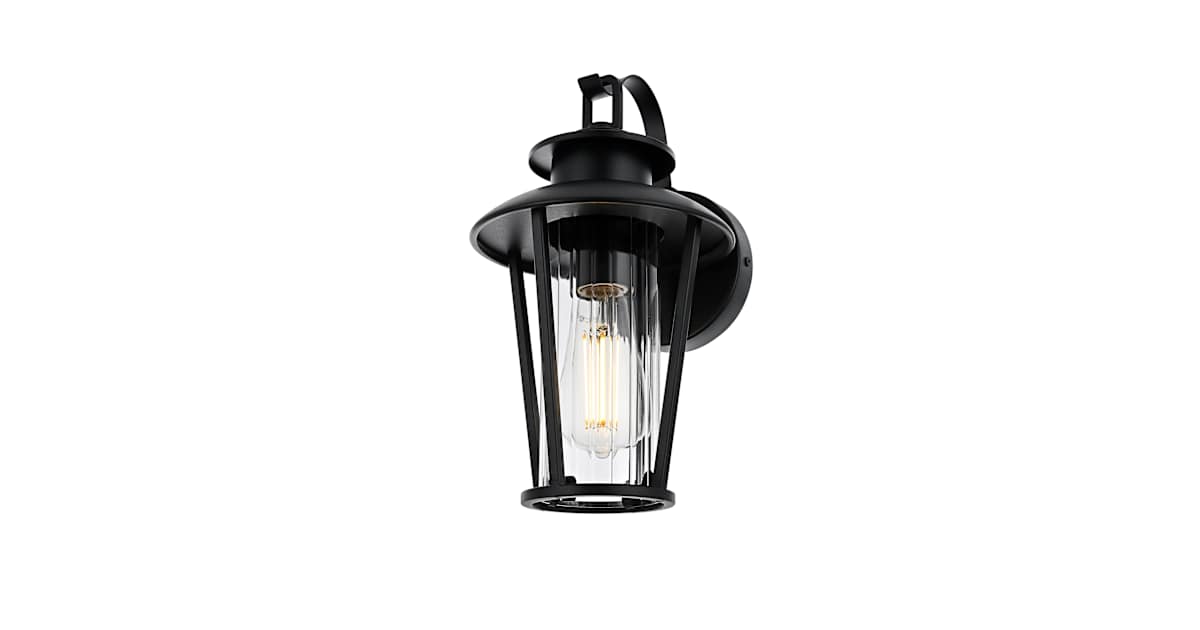 Elegant Lighting OD326W13BK Wensley 13" Tall Outdoor Wall Sconce ...