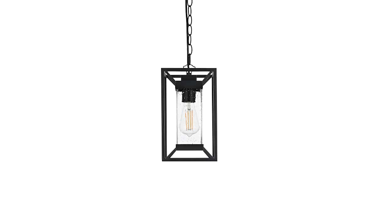 Elegant Lighting OD329H13BK Willington 7" Wide Outdoor Mini Pendant ...