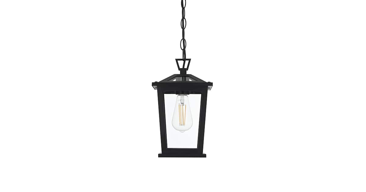 Elegant Lighting OD332H12BK Cayman 7" Wide Outdoor Mini Pendant ...