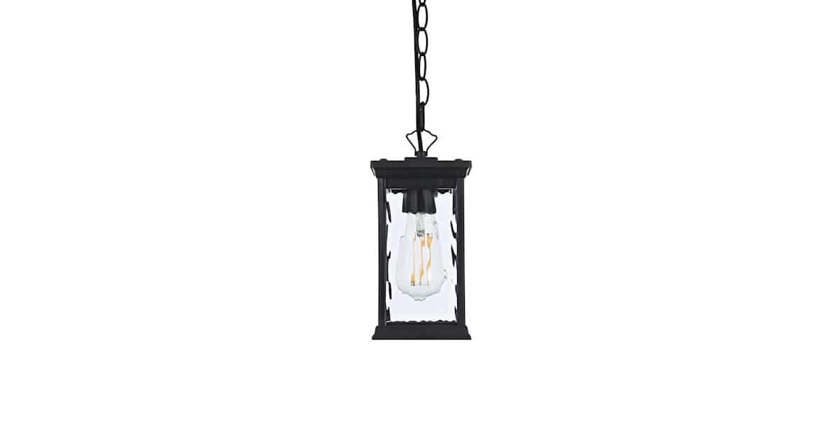 Elegant Lighting OD336H11BK Mascher 5" Wide Outdoor Mini Pendant ...
