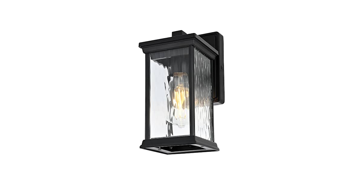 Elegant Lighting OD336W11BK Mascher 11" Tall Outdoor Wall Sconce ...