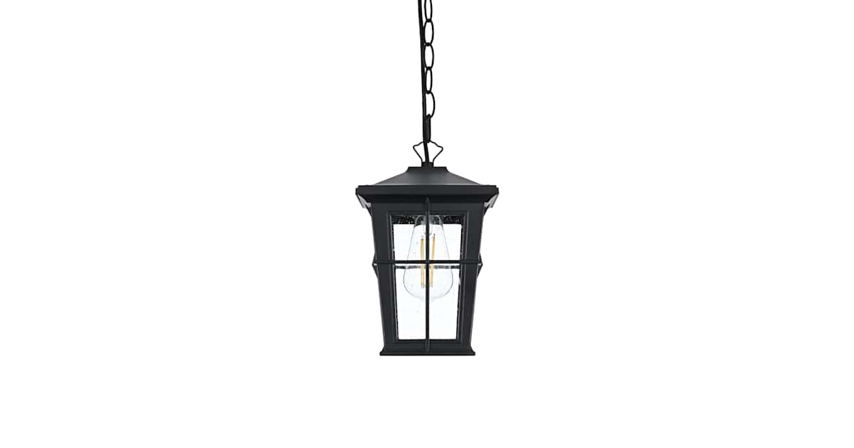 Elegant Lighting OD337H11BK Bodine 7" Wide Outdoor Mini Pendant ...