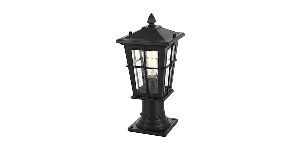 Elegant Lighting OD337P16BK Bodine 16" Tall Post Light | Build.com