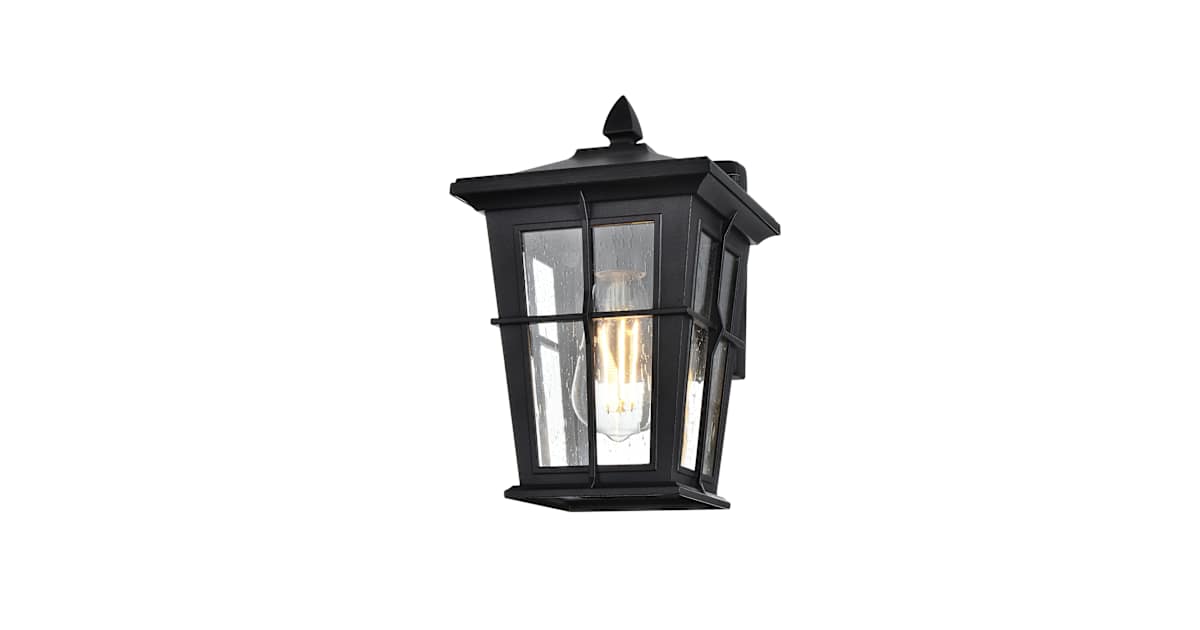 Elegant Lighting OD337W12BK Bodine 12" Tall Outdoor Wall Sconce ...