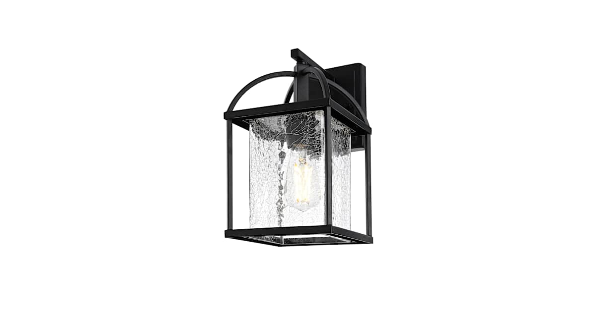 Elegant Lighting OD343W14BK Gratz 14" Tall Outdoor Wall Sconce ...
