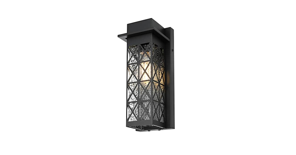Elegant Lighting OD361W13BK Wildey 13" Tall Outdoor Wall Sconce ...